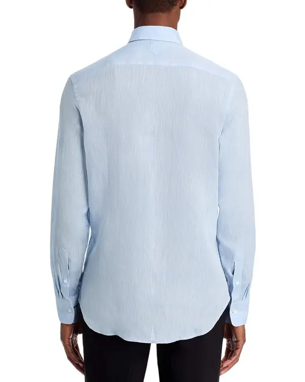 Canali Linen Sport Shirt - Light Blue