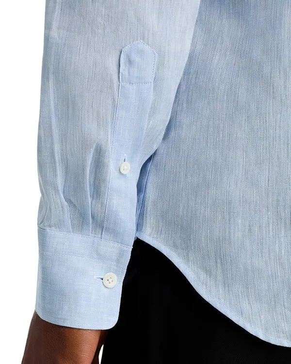 Canali Linen Sport Shirt - Light Blue