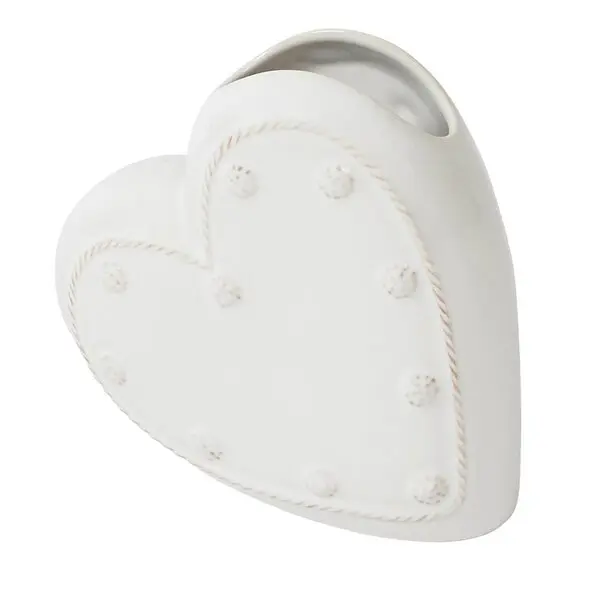 JULISKA Berry & Thread 6 Heart Vase - Whitewash