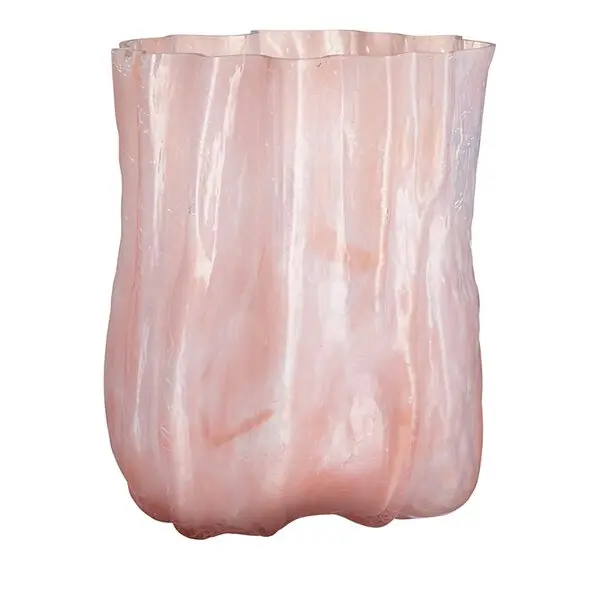 KOSTA BODA Crackle Vase, Tall - Pink