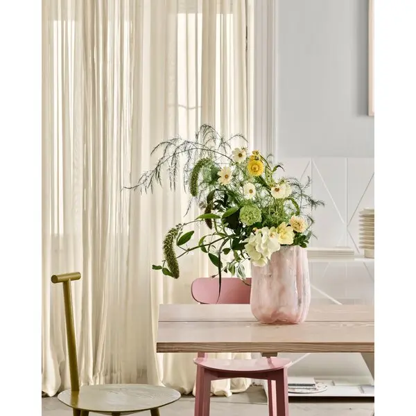 KOSTA BODA Crackle Vase, Tall - Pink
