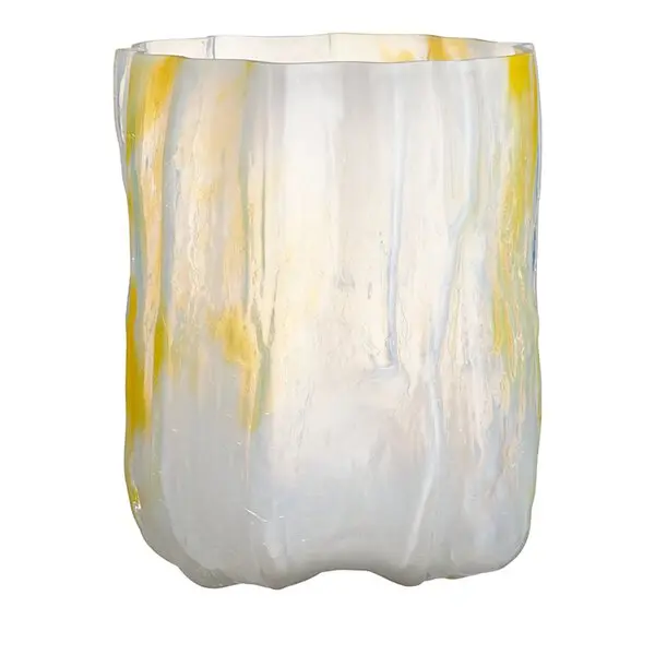 KOSTA BODA Crackle Vase, Tall - Yellow
