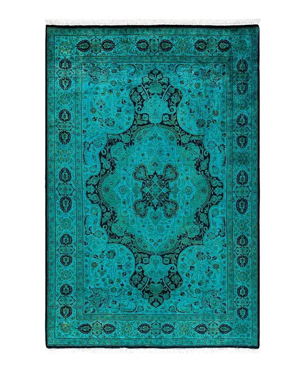 Bloomingdale'S Fine Vibrance M1388 Area Rug, 4'2 X 6'4 - Blue
