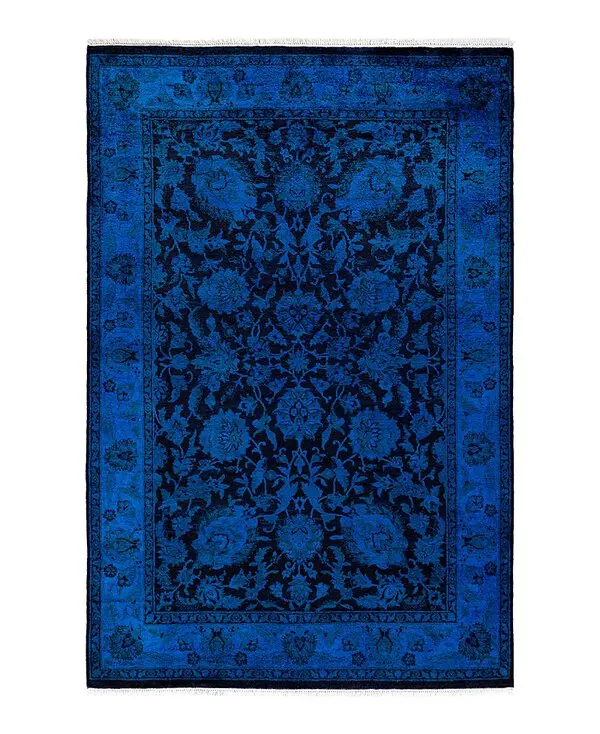 Bloomingdale'S Fine Vibrance M1375 Area Rug, 4'2 X 6'2 - Blue