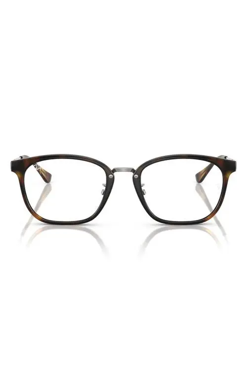 Ray-ban 51mm Square Eyeglasses - Havana
