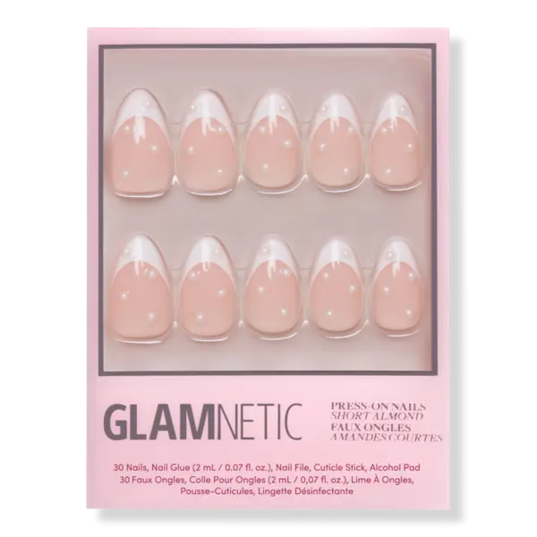 GLAMNETIC French Pearl Press-on Nails - One-color