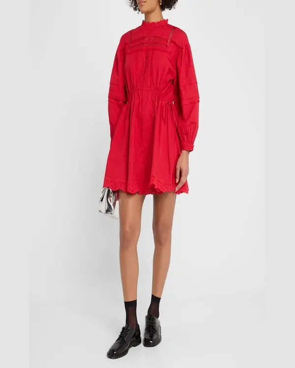 DAMSON MADDER Clancy Embroidered Mini Dress