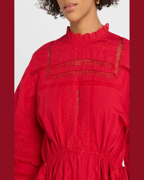 DAMSON MADDER Clancy Embroidered Mini Dress