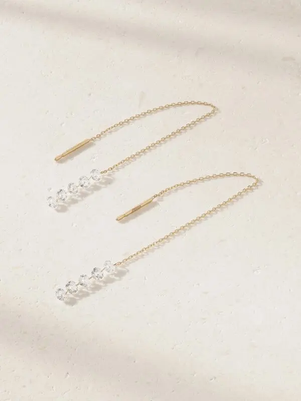 PERSEE Rivière 18-karat Diamond Earrings - Gold