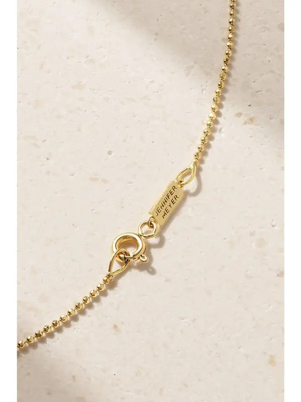 JENNIFER MEYER 18-karat Yellow Diamond Heart Necklace