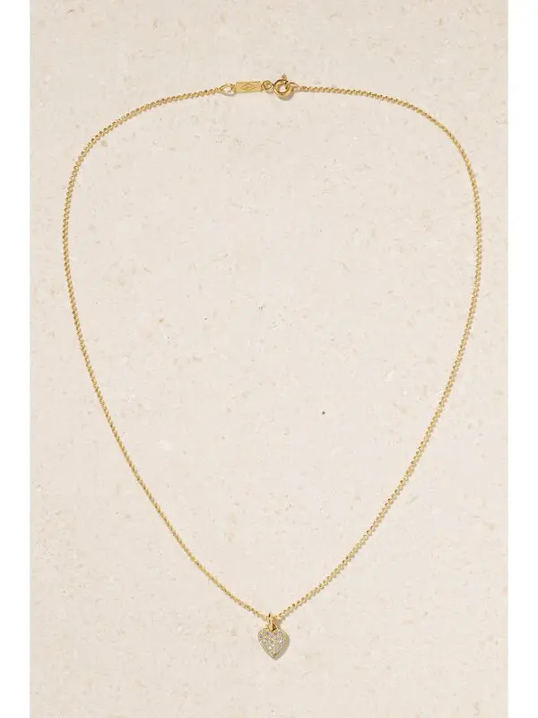 JENNIFER MEYER 18-karat Yellow Diamond Heart Necklace