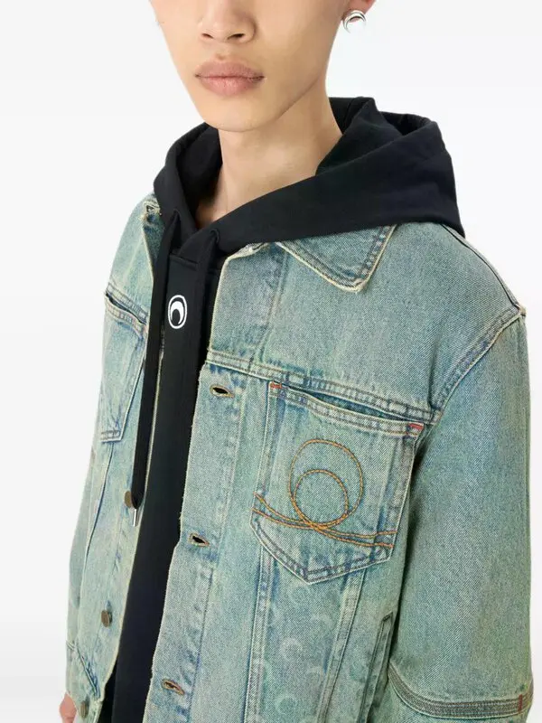 MARINE SERRE Moon Laser Denim Jacket