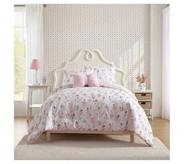 Laura Ashley Ballerina Divas Twin Comforter Sha M Set - One-color