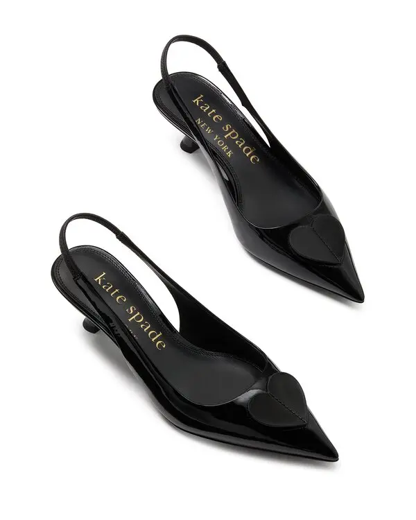Kate Spade New York Lover Slingback Kitten Heel Pumps - Black