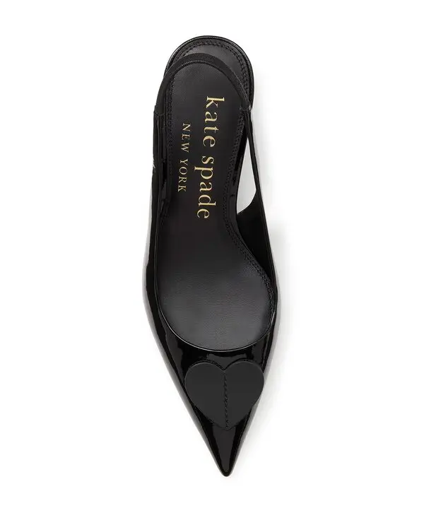 Kate Spade New York Lover Slingback Kitten Heel Pumps - Black