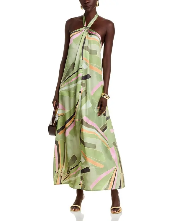 slim fit dress slacks Elyna Slinky Halter Maxi Dress / Navy | Meshki