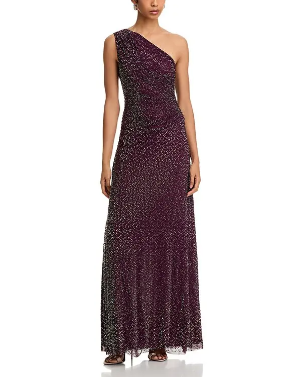 Halston Rafelle Long Dress - Black Raspberry