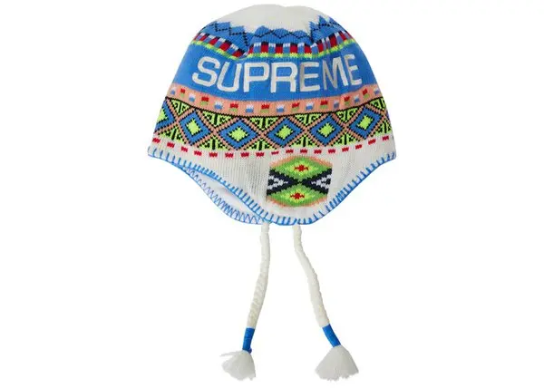 Supreme Nepali Earflap Beanie - White