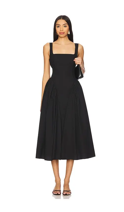 knee length dresses for ladies Vinya Poplin Drop Waist Dress main image 0