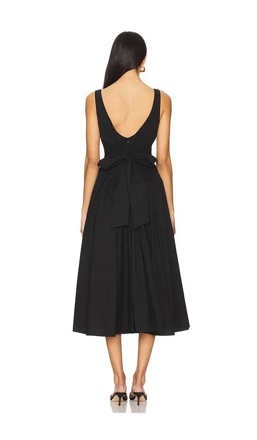 knee length dresses for ladies Vinya Plaid Bow-Back Midi Dress