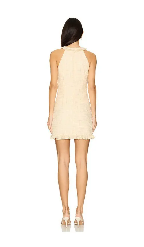 Amanda Uprichard Andrea Tweed Mini Dress With Fringe Trim