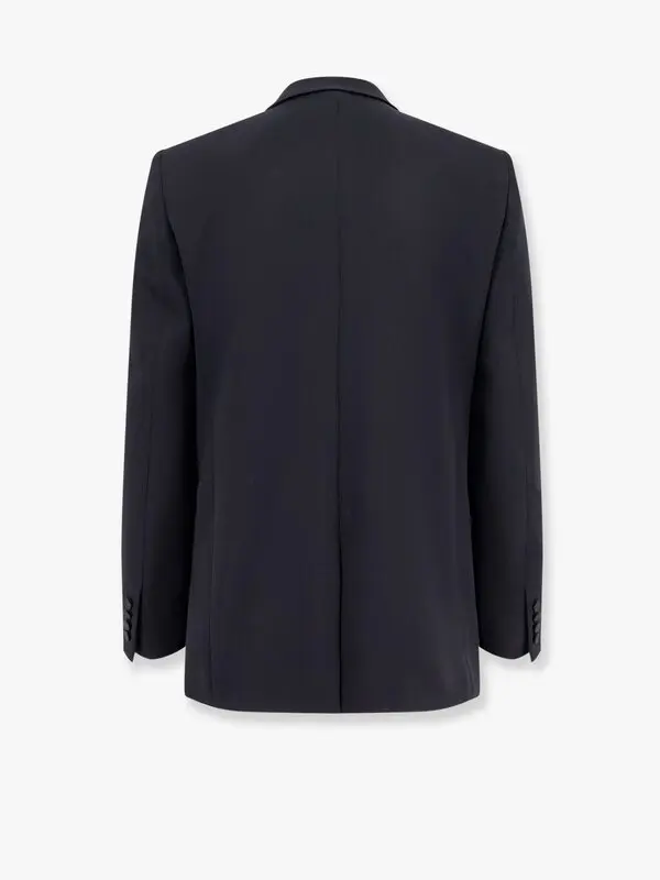 Saint Laurent Certified Wool Blazer With Satin Lapel