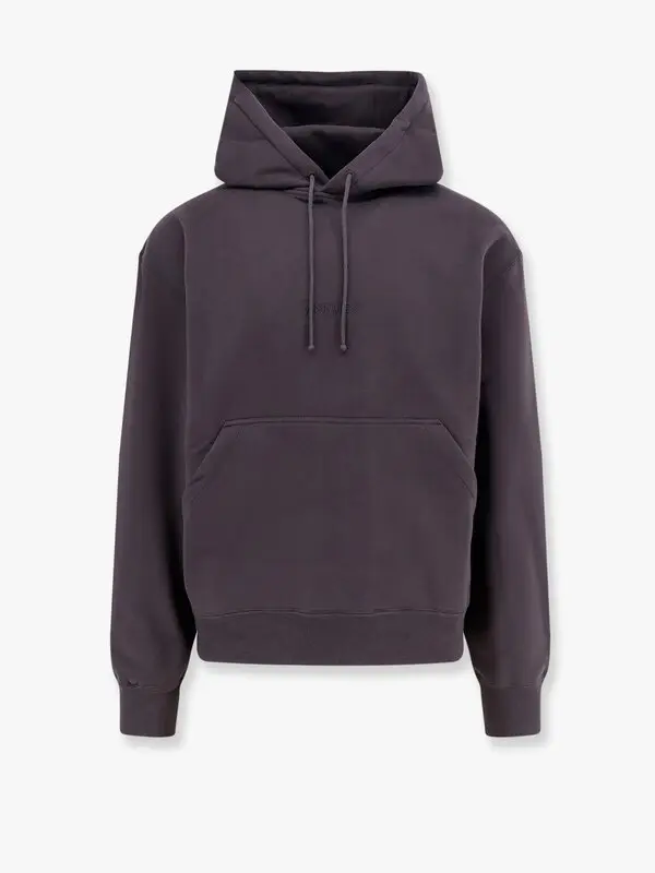Saint Laurent Organic Cotton Sweatshirt With Frontal Logo Embroidery