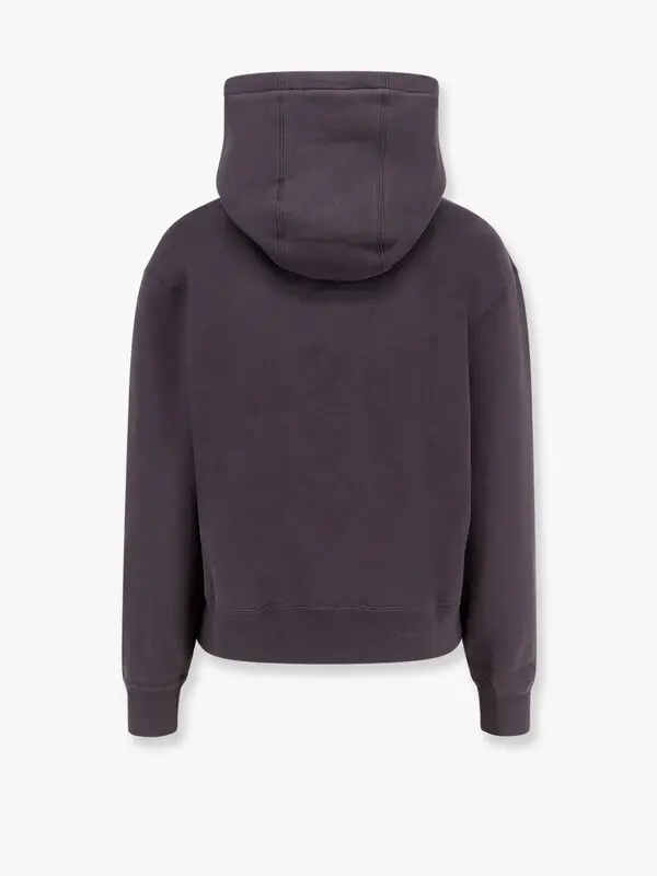 Saint Laurent Organic Cotton Sweatshirt With Frontal Logo Embroidery