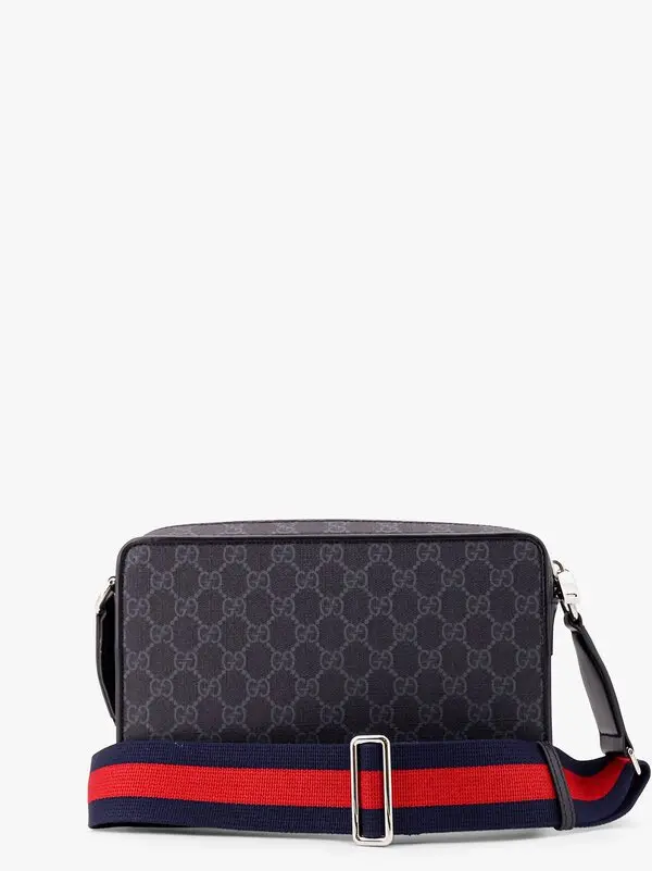 Gucci Gg Supreme Fabric And Leather Shoulder Bag