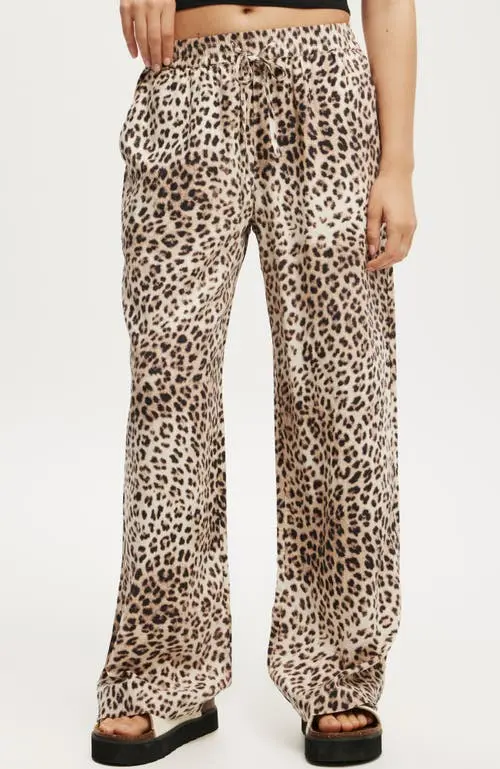 COTTON ON Haven Wide Leg Pant - Leopard