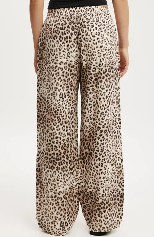 COTTON ON Haven Wide Leg Pant - Leopard