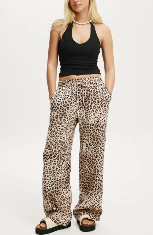 COTTON ON Haven Wide Leg Pant - Leopard