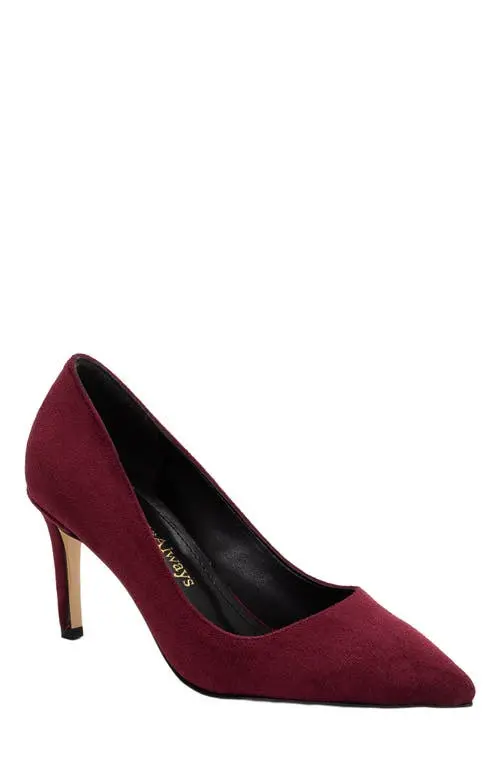 FOREVER & ALWAYS SHOES Perla Stiletto Pumps - Burgundy Suede