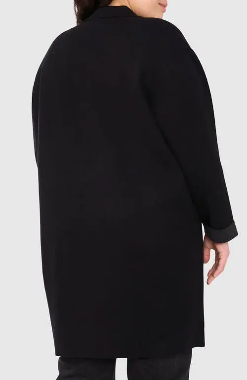 Halogen Lapel Long Cardigan - Rich Black