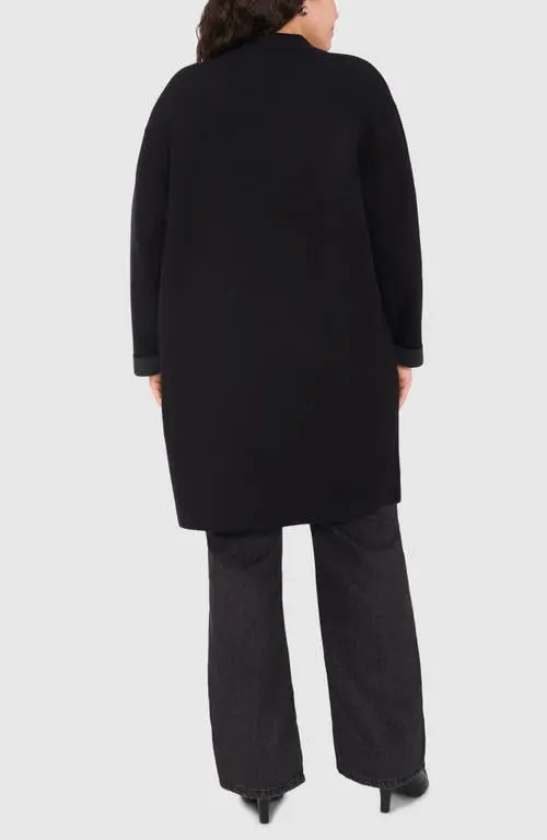 Halogen Lapel Long Cardigan - Rich Black