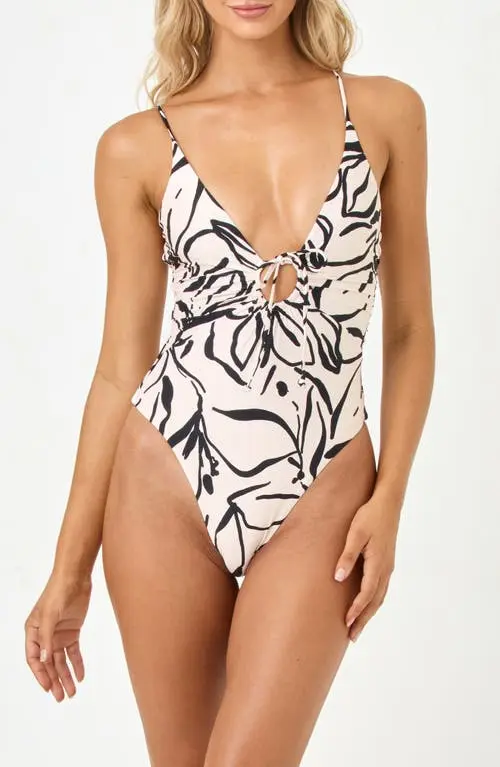L*Space Piper Classic Keyhole One-piece Swimsuit - Heavy Petal
