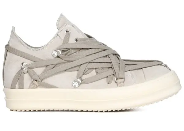 Rick Owens Hollywood Megalace Lowin Sneakers - Dinge/milk