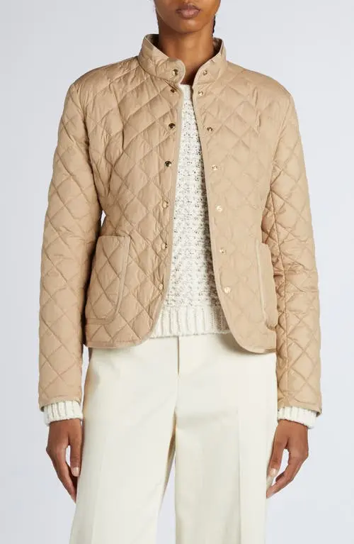 Moncler Epin Down Cropped Jacket - Beige