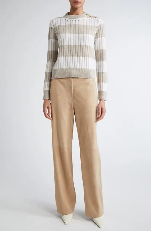 Max Mara Harald Suede Wide Leg Pants