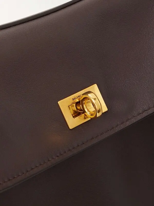 Balenciaga Rodeo Medium Leather Shoulder Bag - Brown
