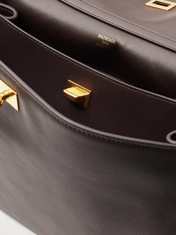 Balenciaga Rodeo Medium Leather Shoulder Bag - Brown