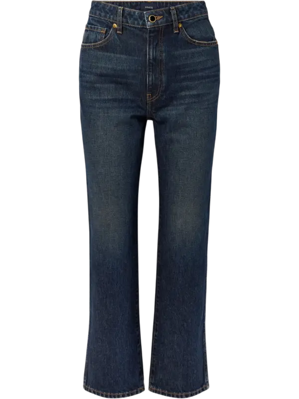 Khaite Abigail High-rise Straight-leg Jeans - Blue