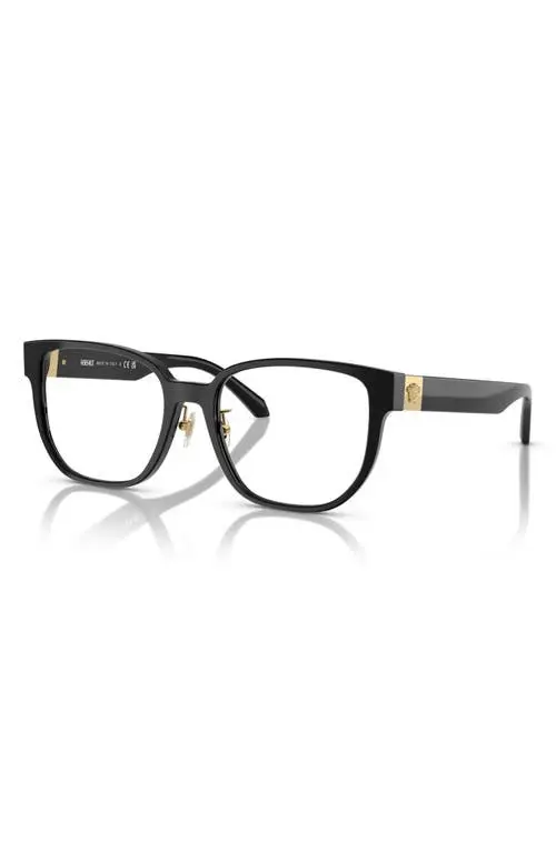 Versace 54mm Square Eyeglasses - Black