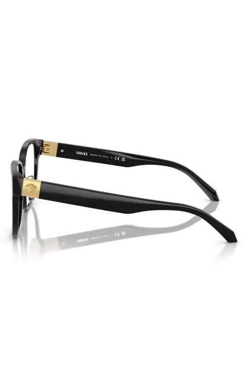 Versace 54mm Square Eyeglasses - Black