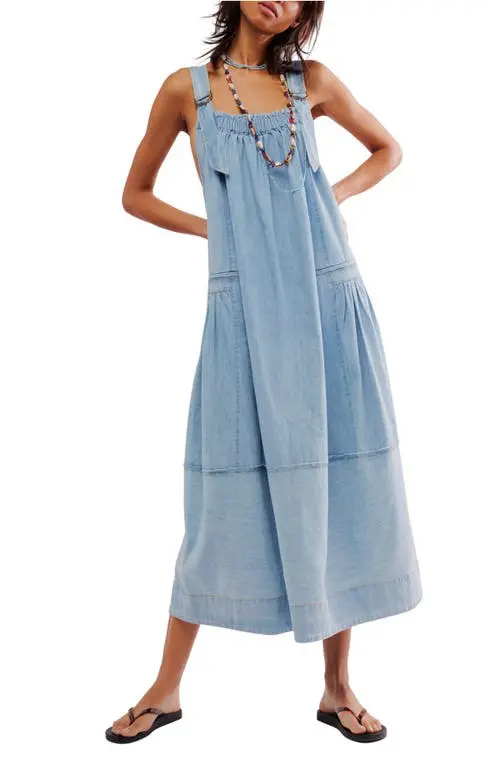 machu cotton chambray midi dress Machu Cotton Chambray Midi Dress (Women)