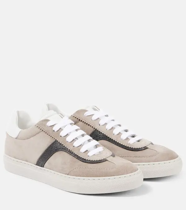 Brunello Cucinelli Suede Sneakers - Beige