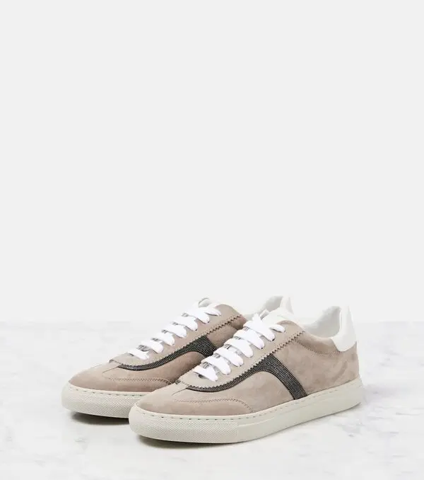 Brunello Cucinelli Suede Sneakers - Beige