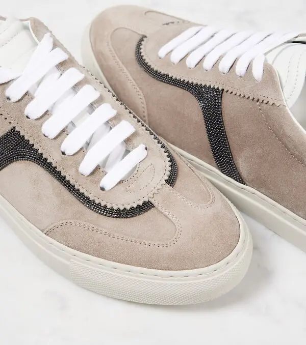Brunello Cucinelli Suede Sneakers - Beige