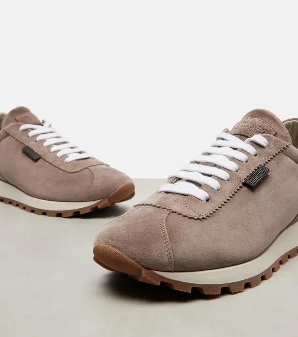 Brunello Cucinelli Suede Sneakers - Brown
