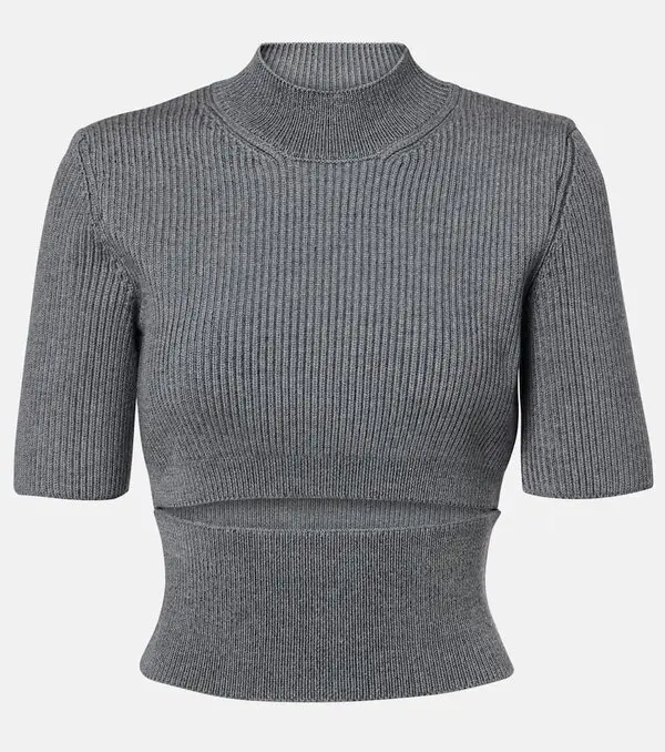 Alaïa Ribbed Wool-blend Top